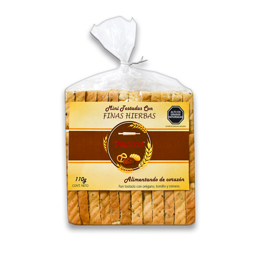 Mini Tostadas Finas Hierbas X 36 Unidades Dolcezza Dolcceza Mini Tostadas Finas Hierbas X 36 Unidades Dolcezza Dolcceza